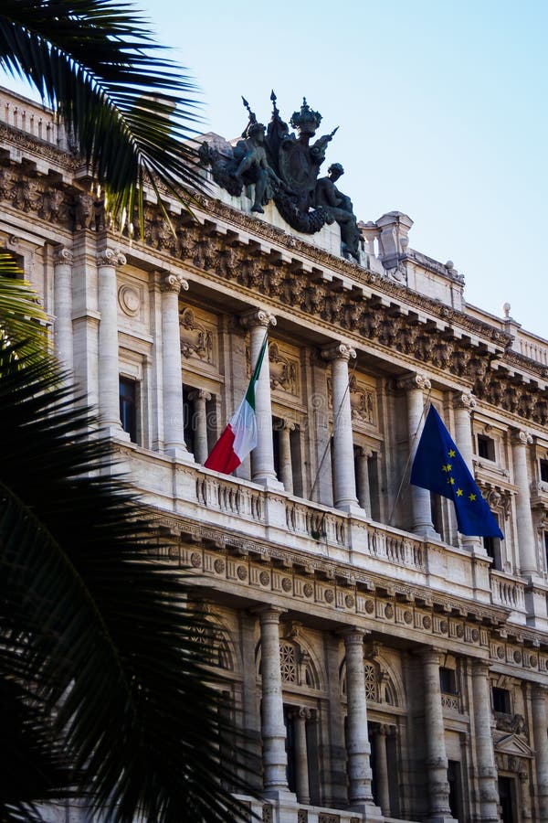 Facade of the Court of Cassation in Rome Stock Image - Image of justice ...