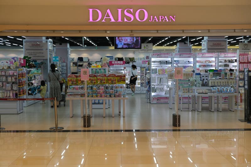 Facade of DAISO Japan with Customers Editorial Stock Photo - Image of ...
