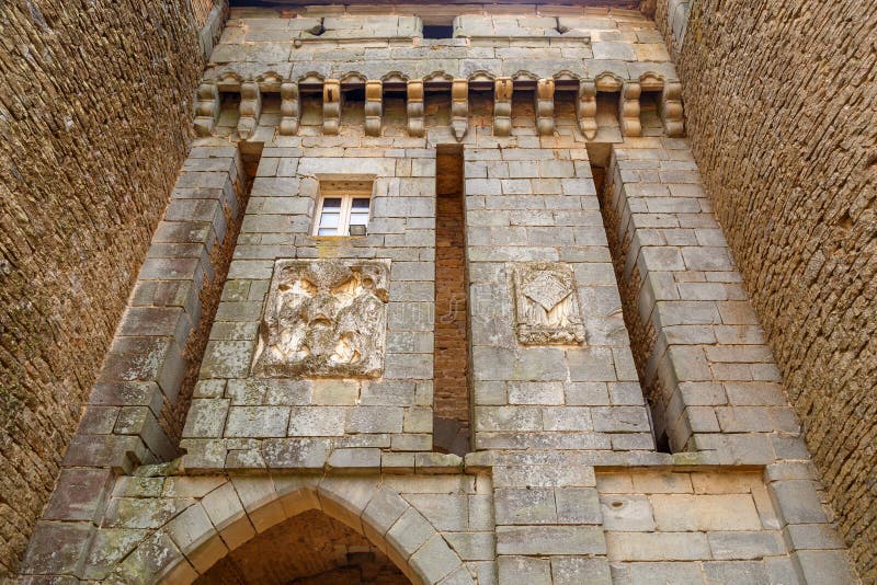 Facade Decoration of Berze Castle Stock Image - Image of castle, facade ...
