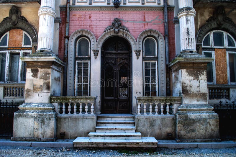 Facade and door. stock photo. Image of courtyard, destroy - 83157692