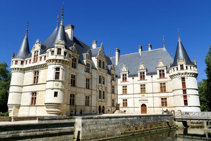 The Castle of Azay-le-Rideau Stock Image - Image of culture, famous ...