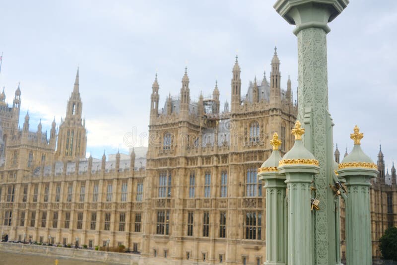 Facade of the Famous Palace of Westminster in London, England Stock ...