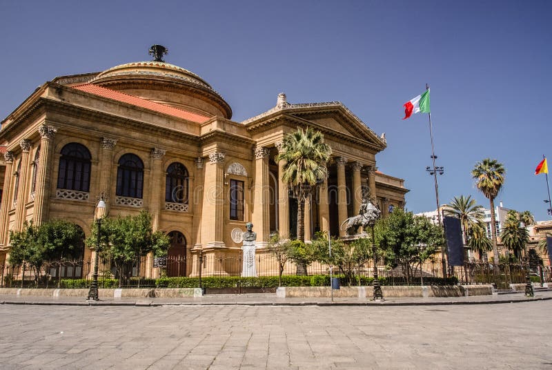 Palermo Opera House `Teatro Massimo` Stock Photo - Image of massimo ...