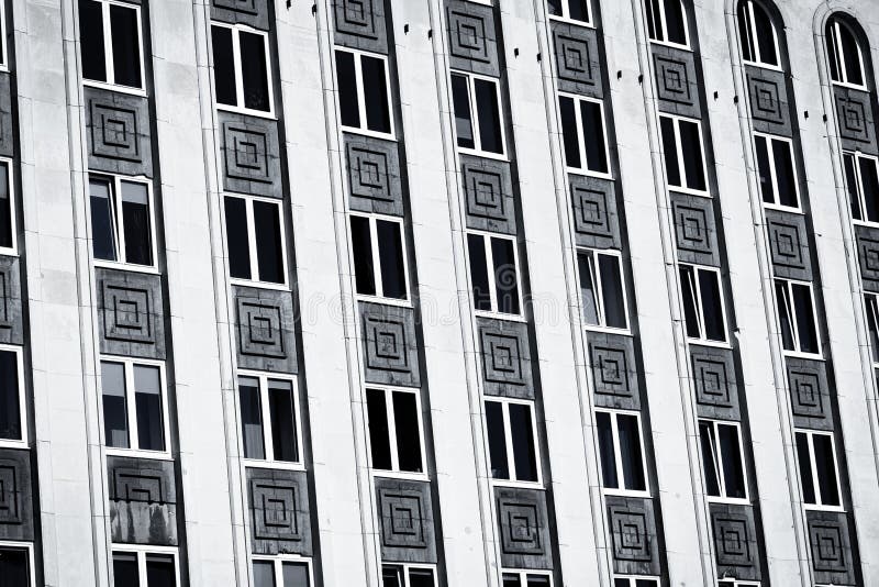 Facade Fragment of a Building Stock Photo - Image of outdoor, scraper ...