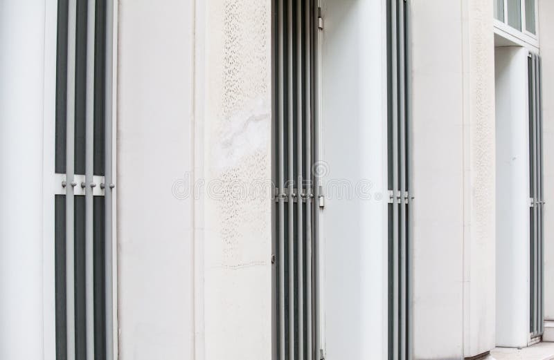 Facade Fragment of a Modern Building Stock Image - Image of white ...