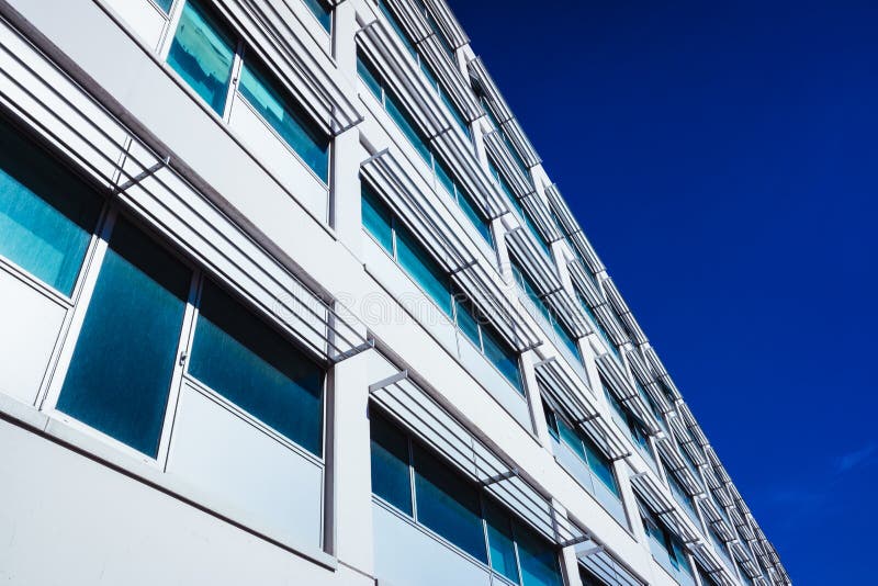 Facade of a Generic Building with Simple Diagonal Lines Stock Image ...