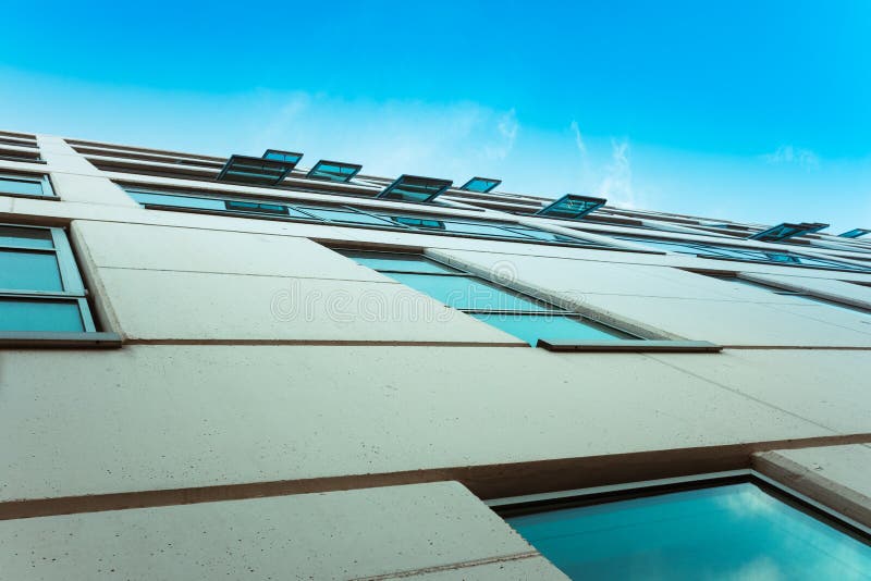 Facade of a Generic Building with the Windows Open To Ventilate the ...