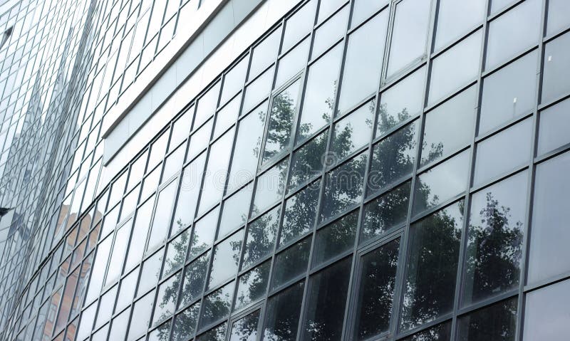 Facade Glass Building with Reflection Stock Photo - Image of building ...