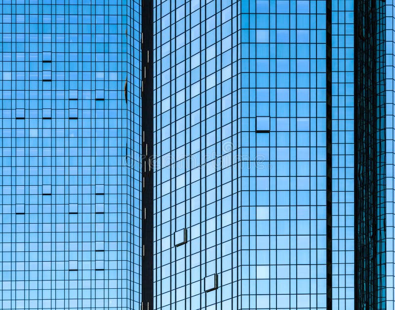 Facade Glass Front of Skyscraper with Sun Reflections Stock Image ...