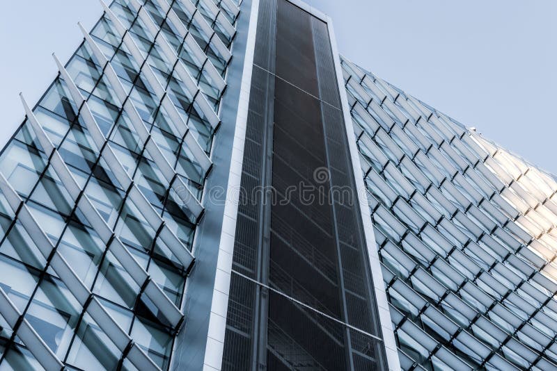 Side of a Building, View of the Windows of Modern Architecture. Stock ...