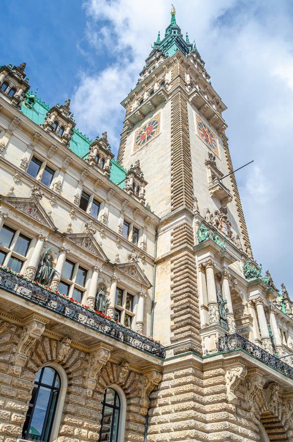 Facade of the Hamburg City Hall, Germany Stock Image - Image of travel ...