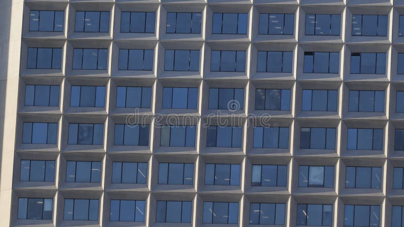 Facade of a Highrise Building with Big Windows - Exterior Stock Photo ...