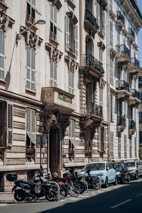 Facade of a Historic Building in the Center of Nice Editorial ...