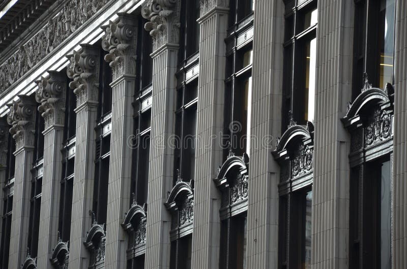 Historic Building Facade, Portland, Oregon Stock Photo - Image of ...