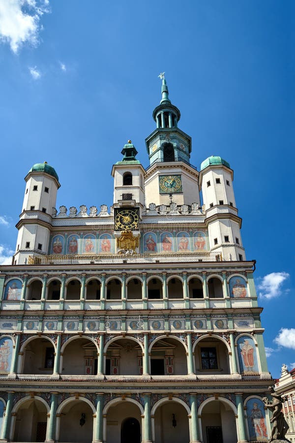 The Facade of the Historic Renaissance Town Hall Stock Image - Image of ...