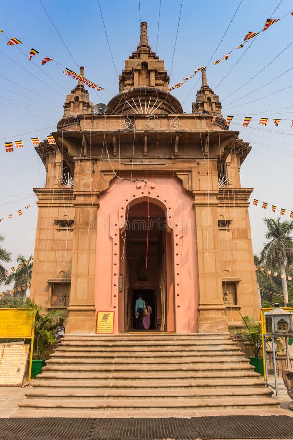 Facade of the Historic Temple in Sarnath Editorial Photo - Image of ...