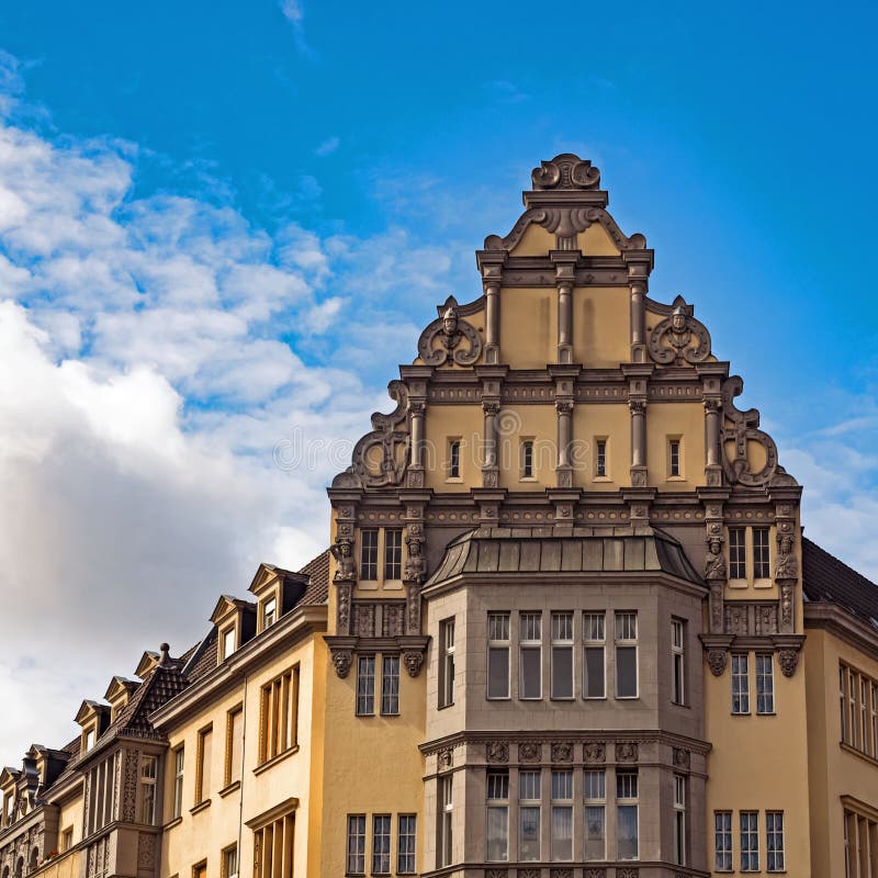 Facade of a Historical Building in Berlin, Germany Stock Photo - Image ...