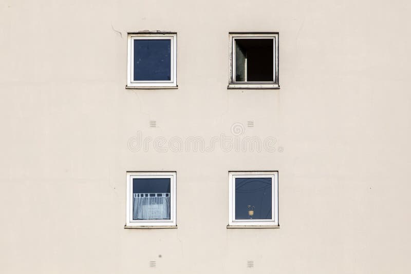Red facade with windows stock photo. Image of business - 35799468