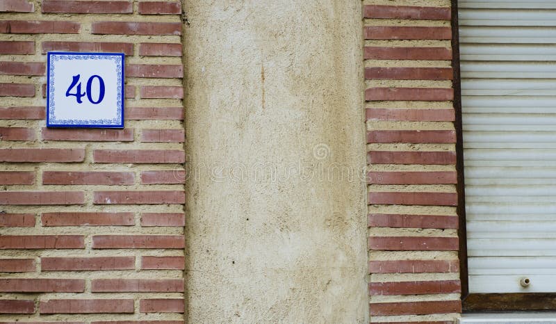 Facade of a House with the Number 40 Stock Photo - Image of urban ...