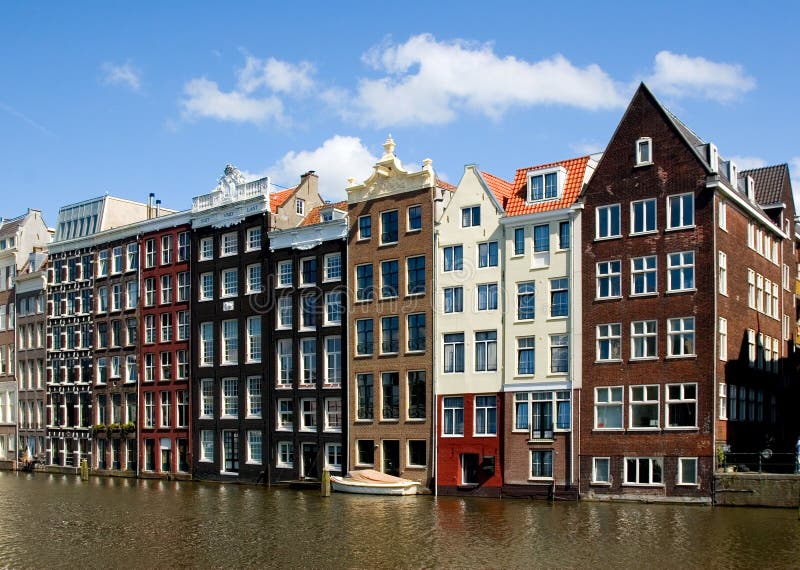 Facade of Houses in Amsterdam Stock Image - Image of structure ...