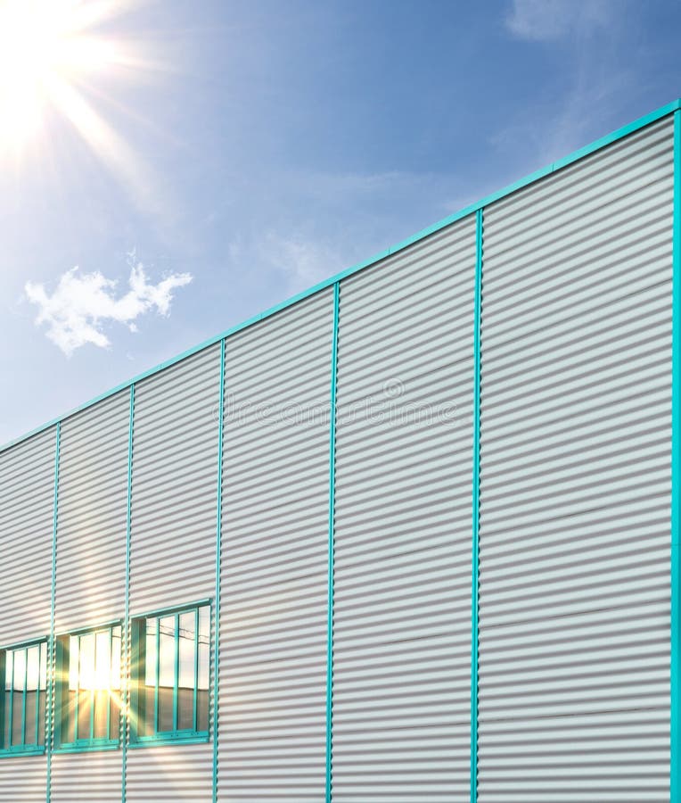 Facade of an Industrial Building Stock Photo - Image of downtown, bank ...