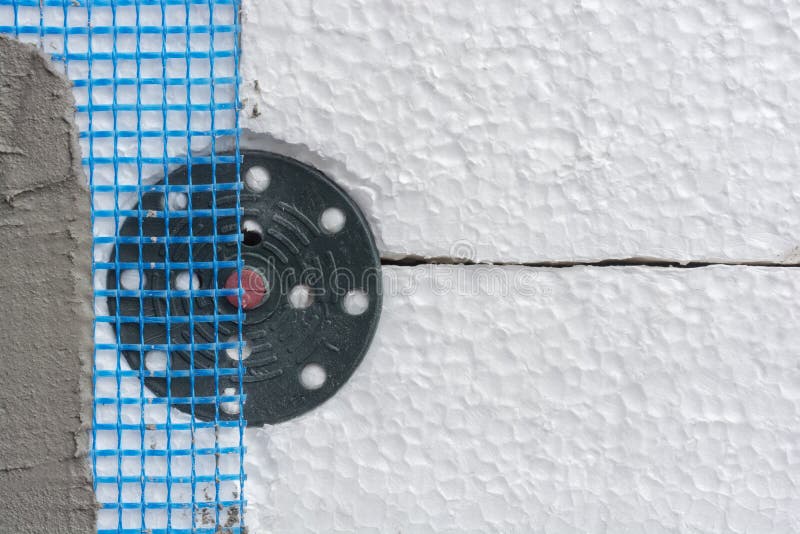 Facade insulation Layers stock photo. Image of mortar - 56826264