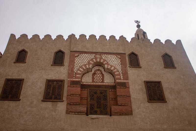 Facade of islamic temple stock photo. Image of landmark - 203214870
