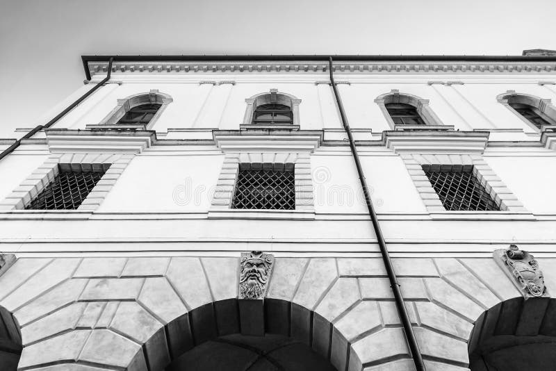 Facade of an Italian Medieval Building. Stock Photo - Image of ...