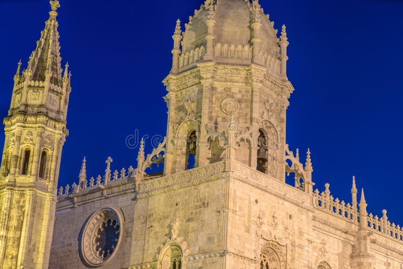 Facade of the Jeronimos Hieronymites Monastery in the Belem Di Stock ...