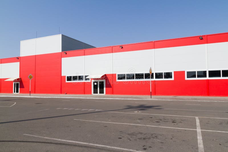 On the Facade of a Large Industrial Building Made of Aluminum Panels ...