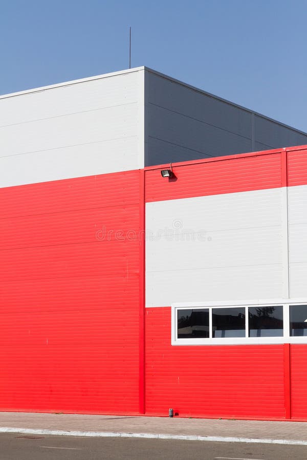 On the Facade of a Large Industrial Building Made of Aluminum Panels ...