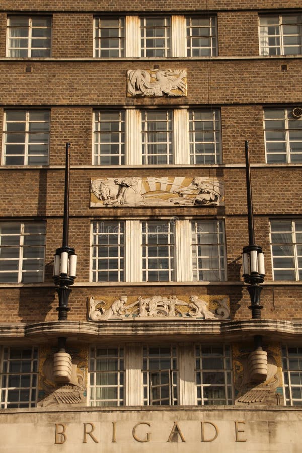Facade of the London Fire Brigade Building. Editorial Stock Image ...