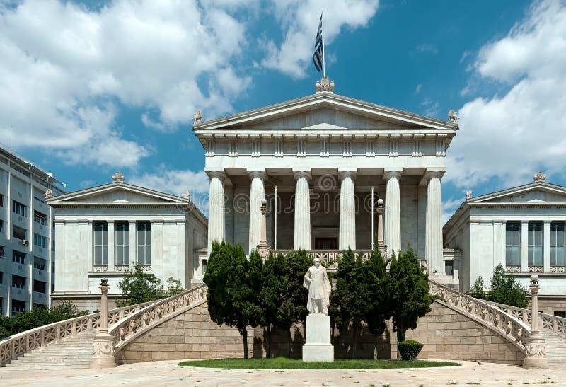 Library of Athens, Greece stock photo. Image of hellenic - 183462870