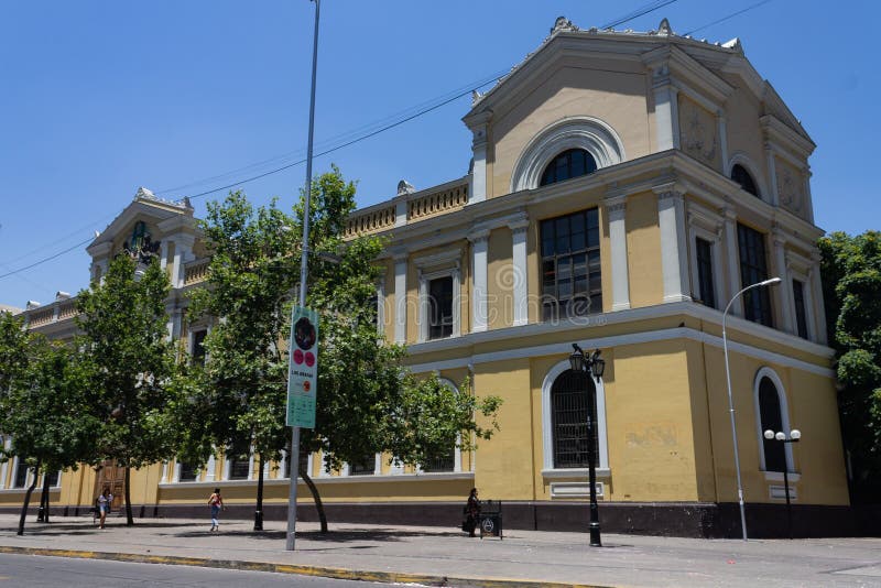 Facade of the Main House of the University of Chile in Santiago ...