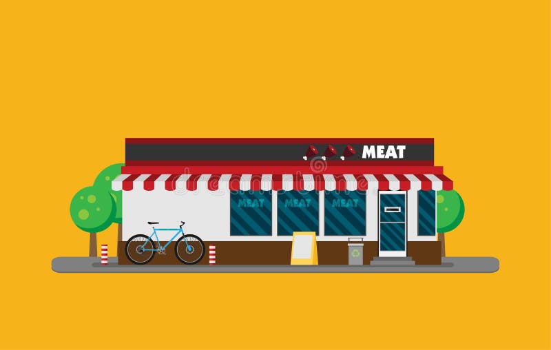 Meat Shop Store Front Stock Illustrations – 325 Meat Shop Store Front ...