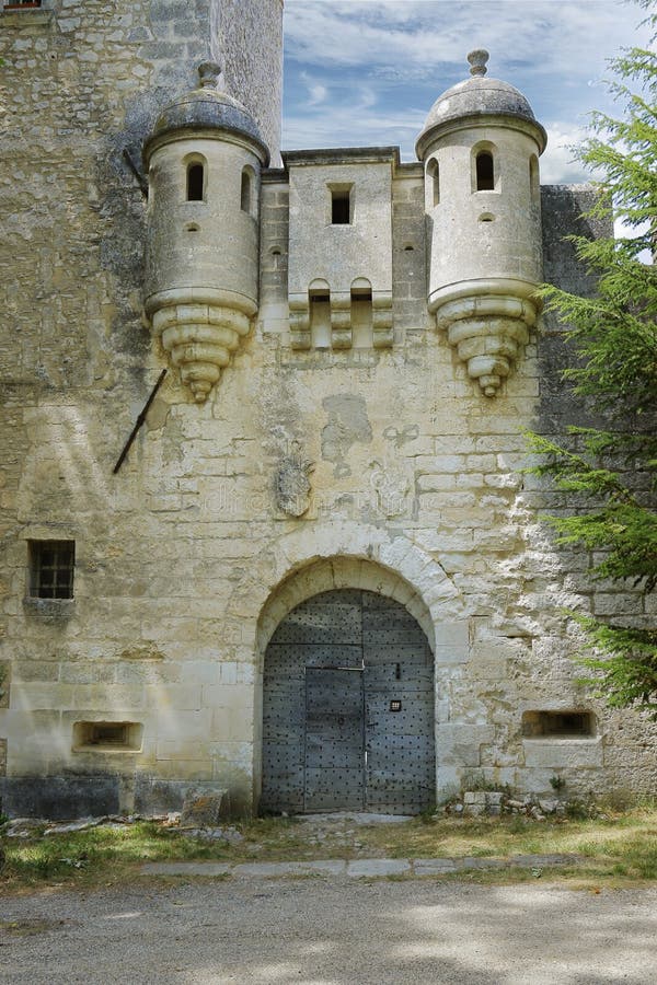 Facade of Mediterranean Building with Stone Stock Image - Image of ...