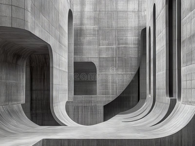 The Facade of the Modern Architecture Showcases a Wave Pattern ...