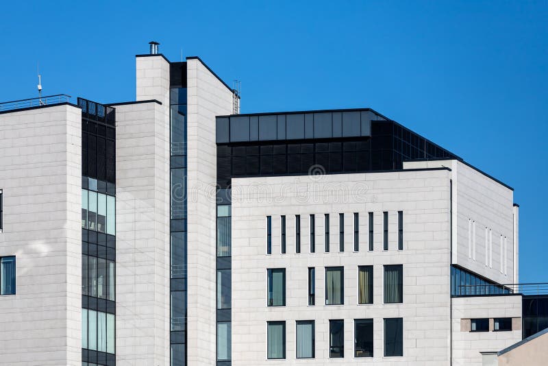 The Facade is a Modern Building with Clean Lines and Rectangular ...