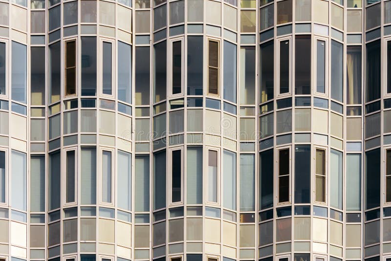 Facade Modern Building Consists Glass Windows Lines Stock Photos - Free ...