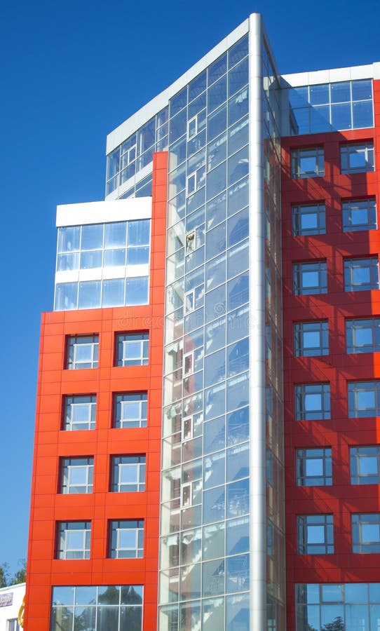 Facade of a Modern Building in the Style Hi-tech Stock Image - Image of ...