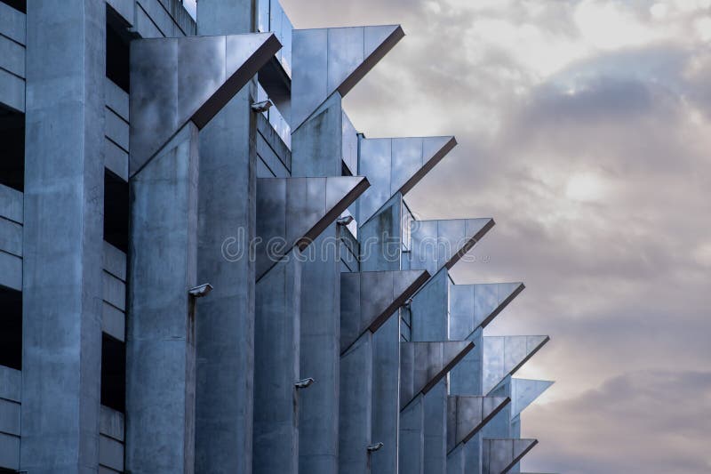 Facade of a Modern Building Stock Photo - Image of wall, skyscraper ...