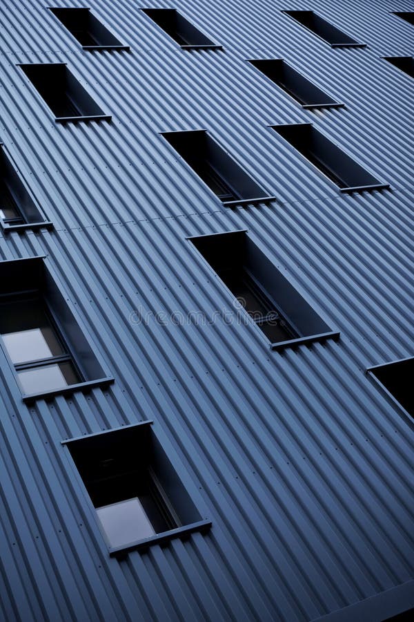 Facade of a Modern Building Stock Image - Image of metal, sheet: 60765227