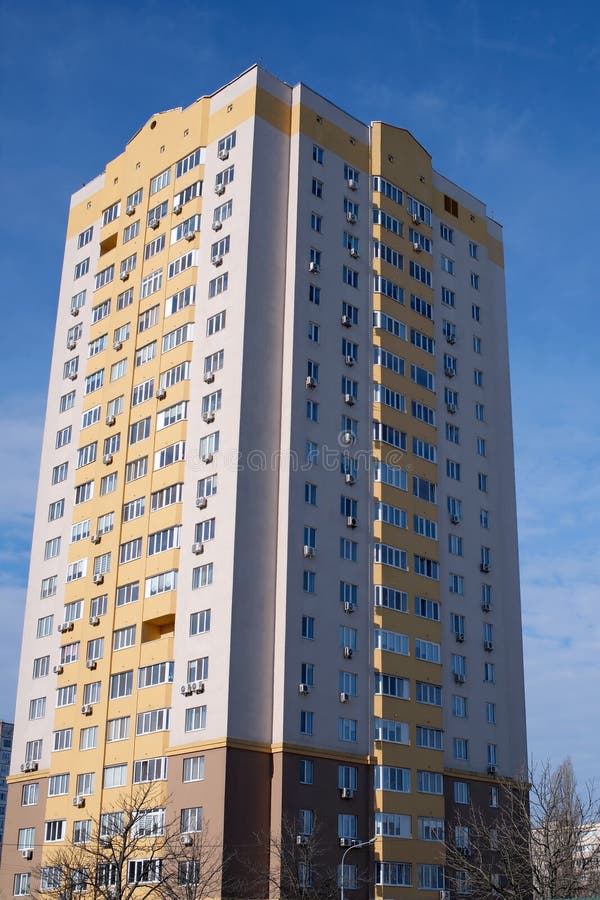 Facade of a Modern High-rise House Stock Photo - Image of property ...
