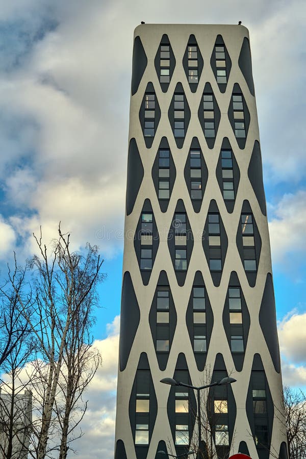 The Facade of a Modern High-rise Office Building Stock Image - Image of ...