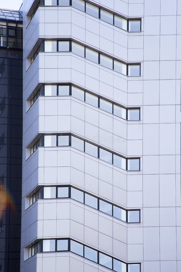 The Facade of a Modern High-rise Office Building . Stock Photo - Image ...