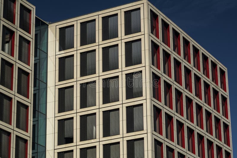 The Facade of a Modern Office Building in a German City Stock Photo ...