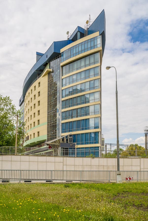Facade of a Modern Office Building in Moscow. Stock Image - Image of ...