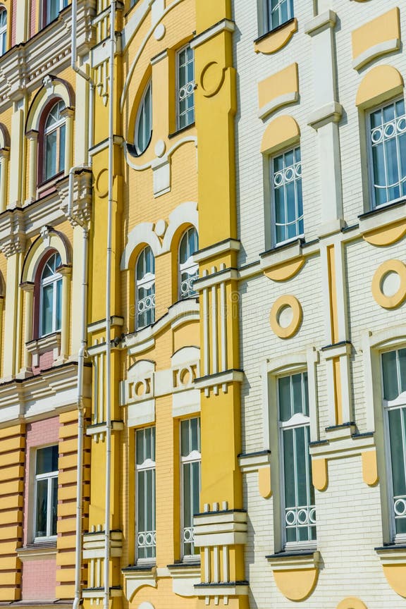 Facade of the Modern Residential Building in Elite District Stock Image ...