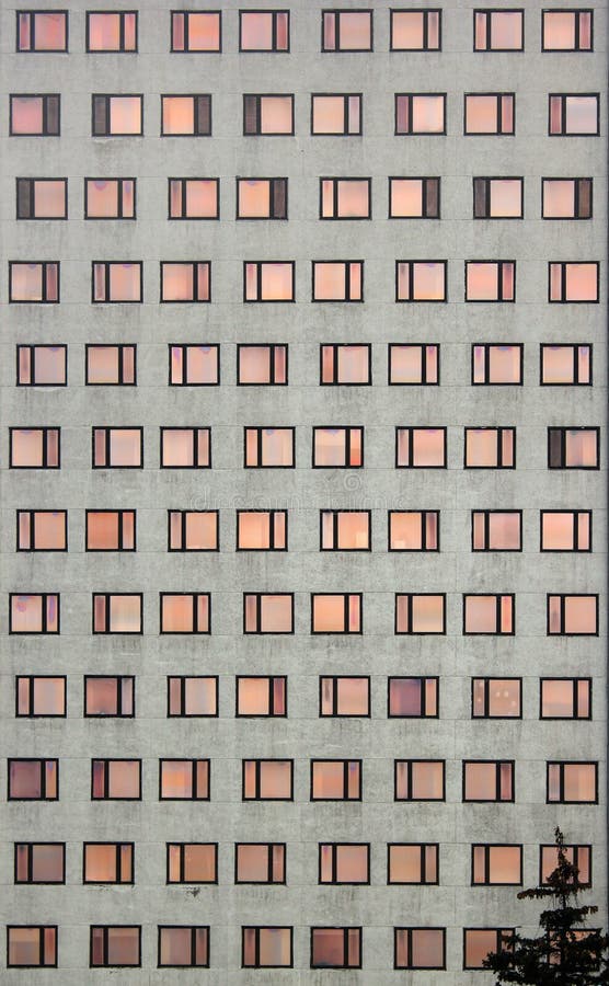 Facade of Modern Residential Building. Windows in Regular Patter Stock ...