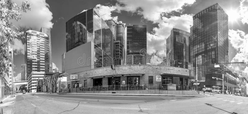 Facade of Modern Skyscraper Downtown in Austin, USA Editorial Photo ...